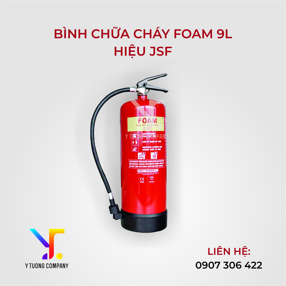 Bình Chữa Cháy Foam 9L hiệu JSF - Thiết Bị Phòng Cháy và Bảo Hộ Tự Vương