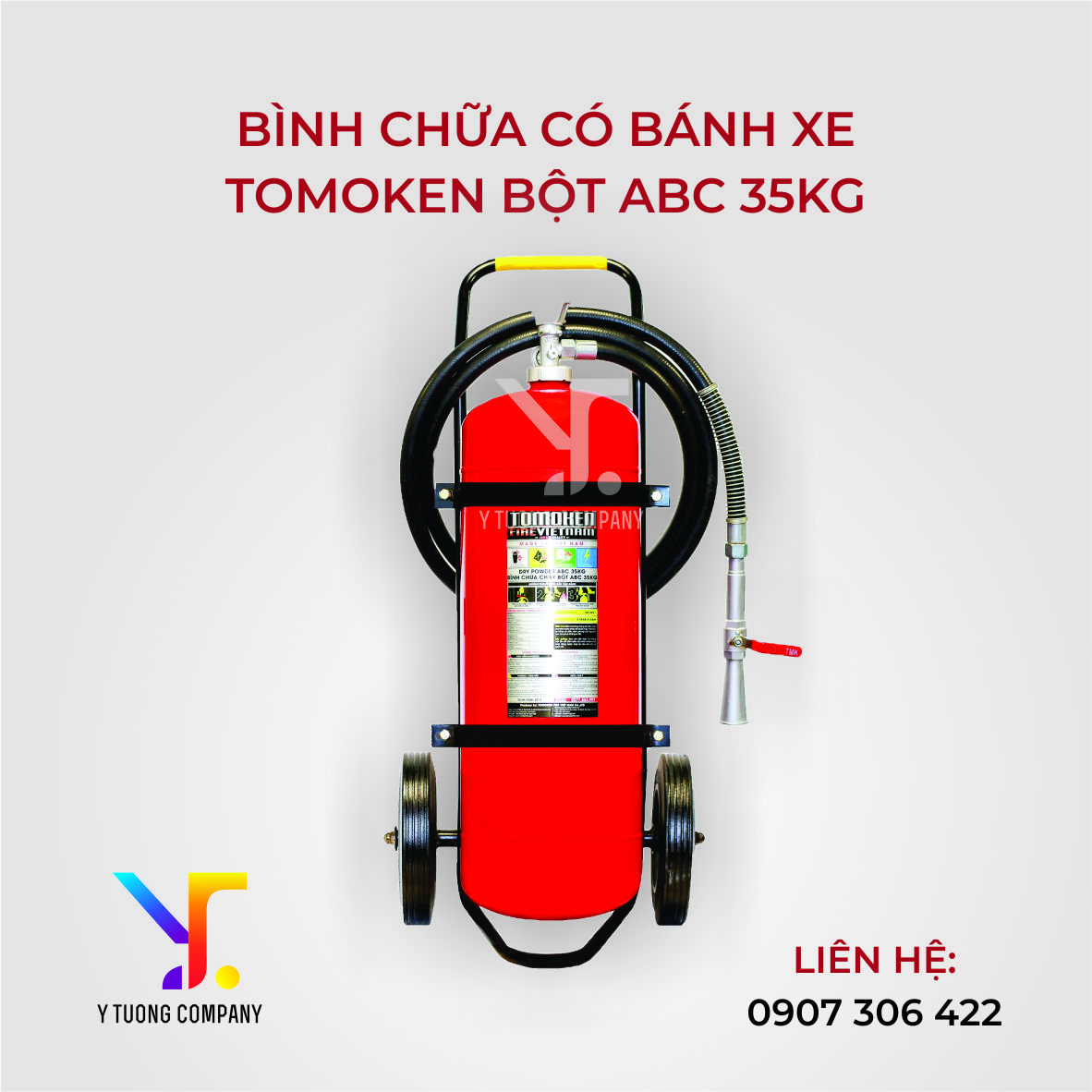 Bình chữa cháy TOMOKEN bột ABC 35kg (có bánh xe ) - Thiết Bị Phòng Cháy ...